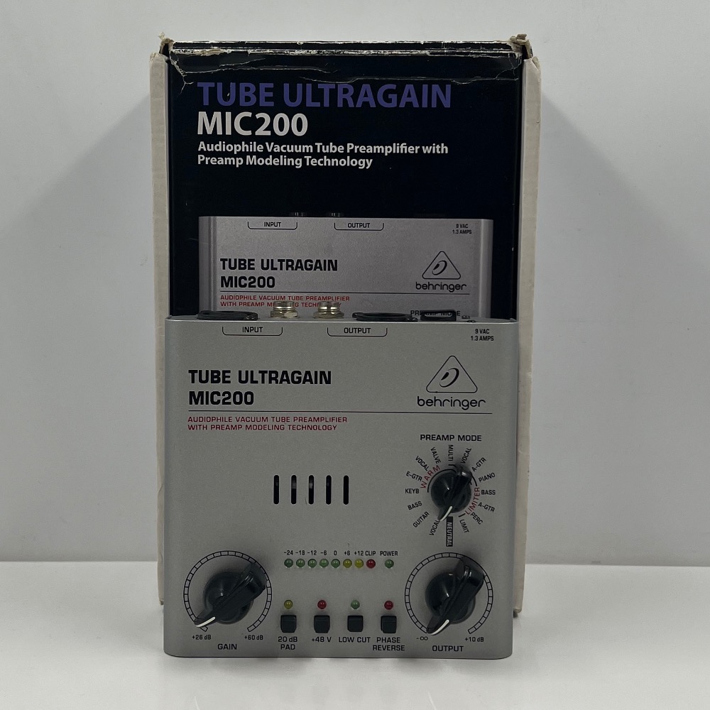 Pre-owned BEHRINGER MIC200 ULTRAGAIN HIGH END VACUUM TUBE PREAMPLIFIER ...