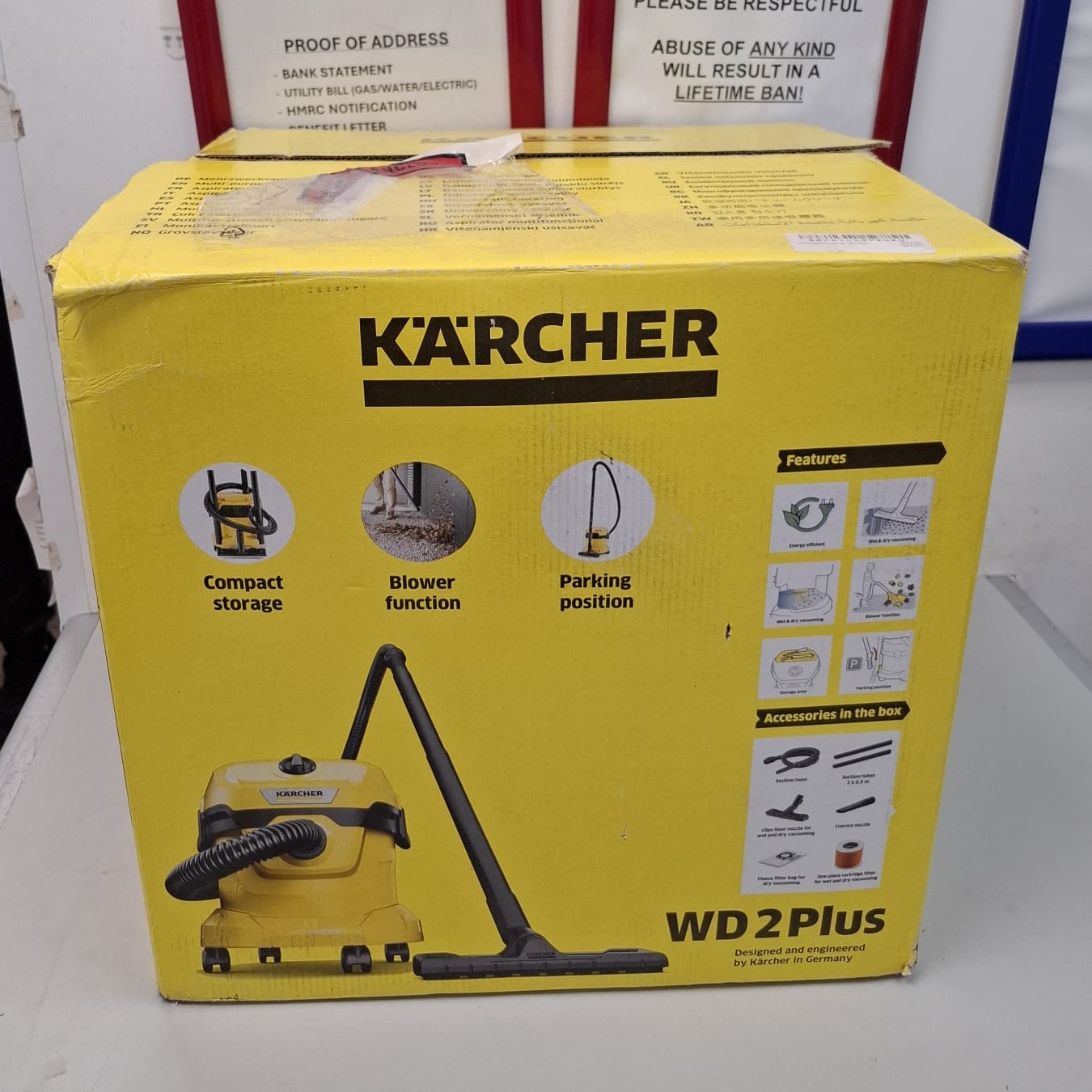Like New Karcher WD 2 Plus Wet & Dry Vacuum Cleaner - OPENED BOX - Own4Less