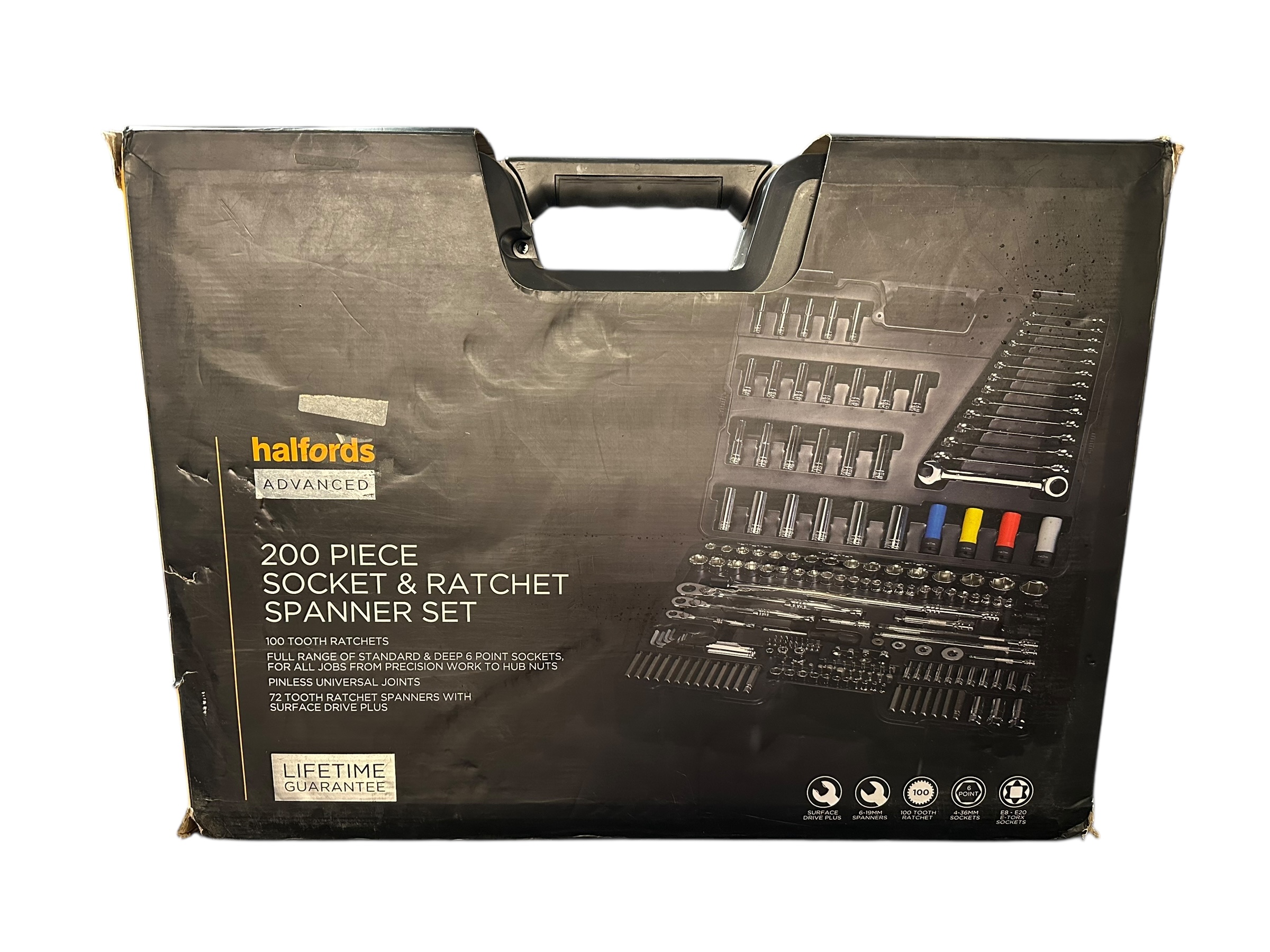 Like New Halfords Advanced 200-Piece Socket & Ratchet Spanner Set ...