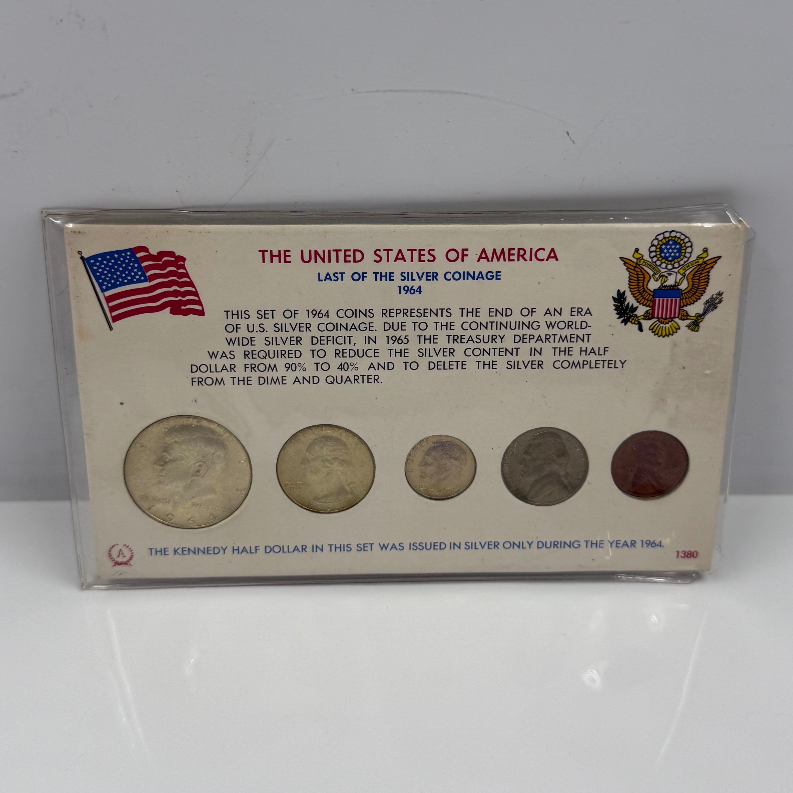 Pre-owned THE UNITED STATES OF AMERICA LAST SILVER COINAGE 1964 COIN ...
