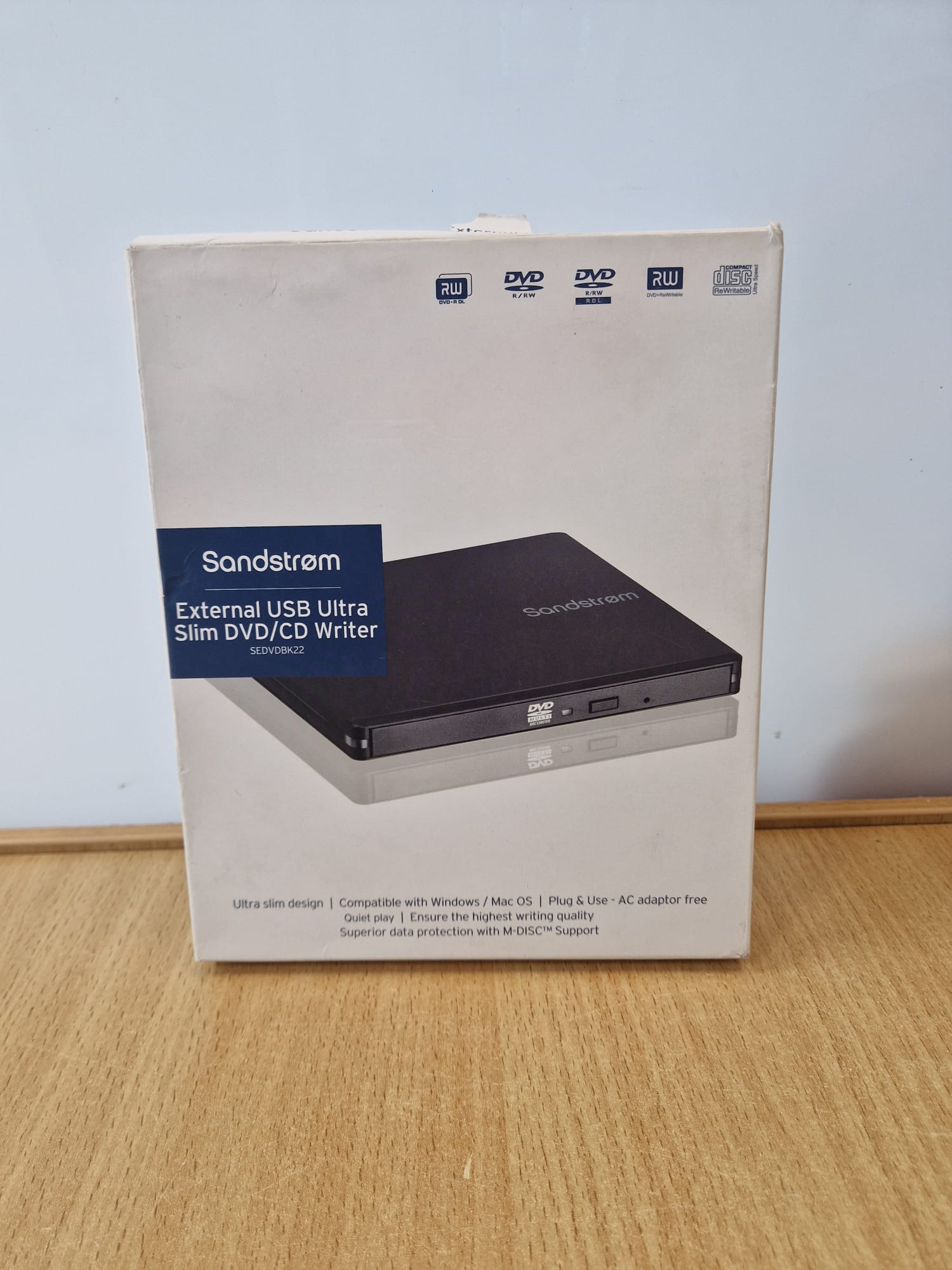 Pre-owned Sandstrom External USB Ultra Slim DVD/CD Writer – As New 12m ...