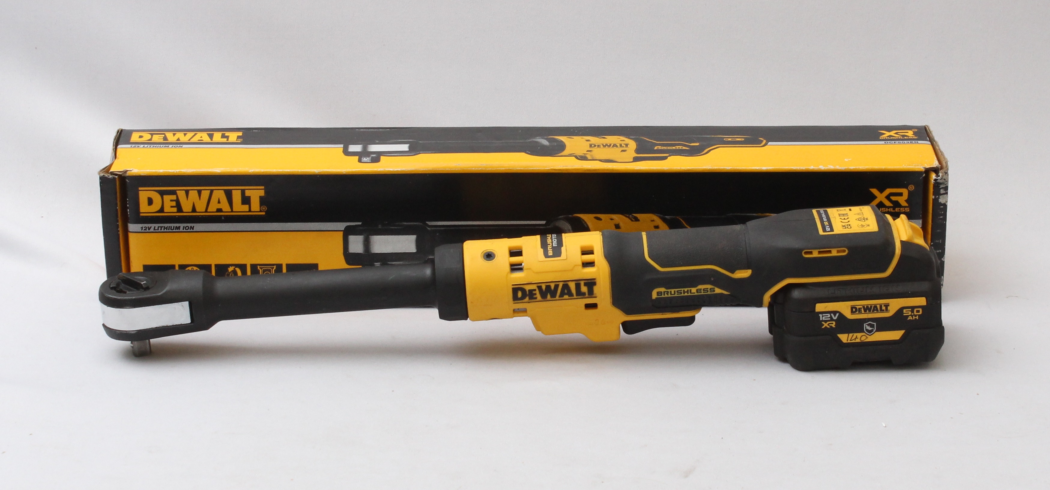 Pre-owned DeWalt DCF503EN 12v XR Brushless 3/8" Extended Open Head ...