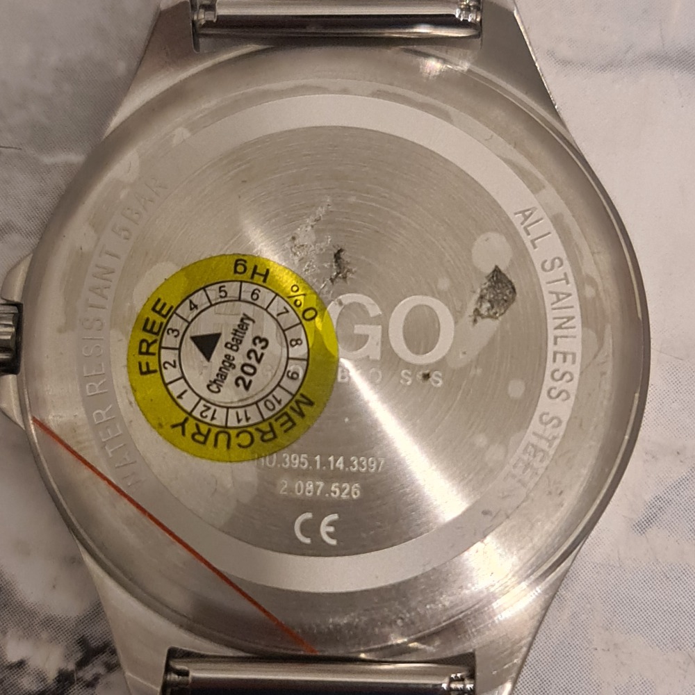 Pre-owned Hugo Boss Mens Smash Watch 1530135 HU.395.1.14.3397 - Grey ...