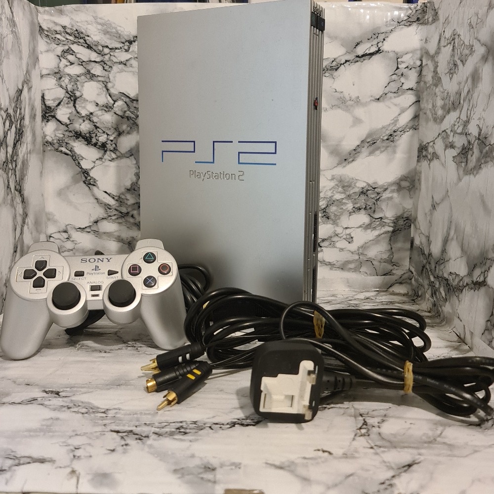 PS2 Original Chunky Console Set - Silver - Own4Less