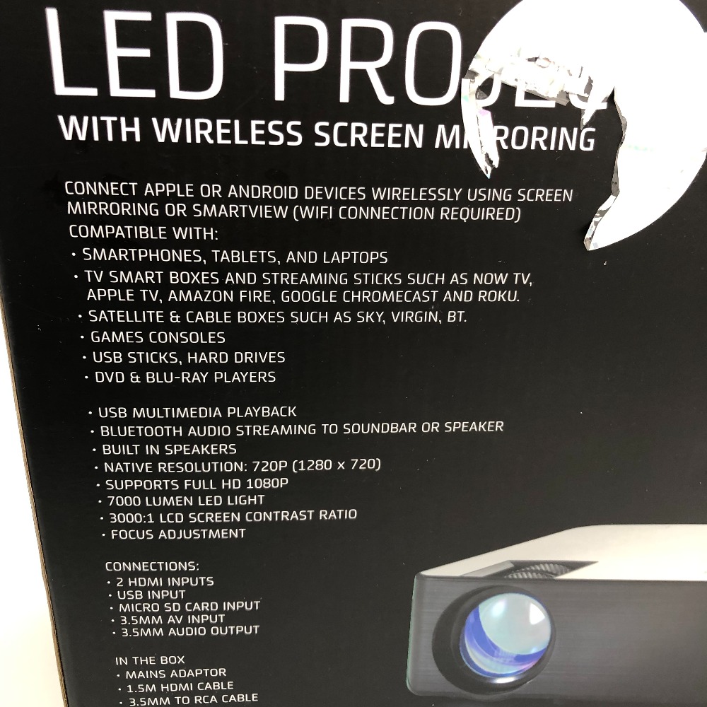 Pre-owned Goodmans Led Projector With Wireless Screen Mirroring - Own4Less