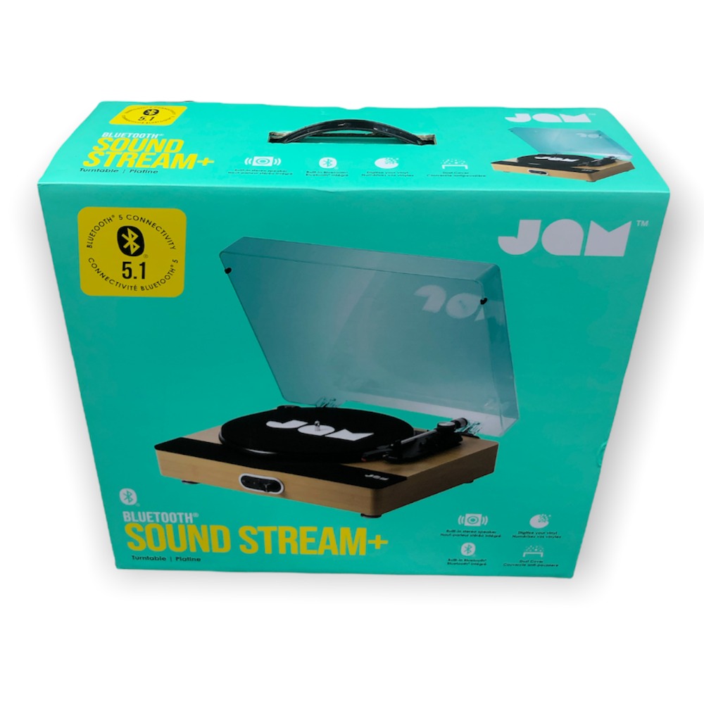 Jam Sound Stream+ Wood Bluetooth Turntable - Own4Less