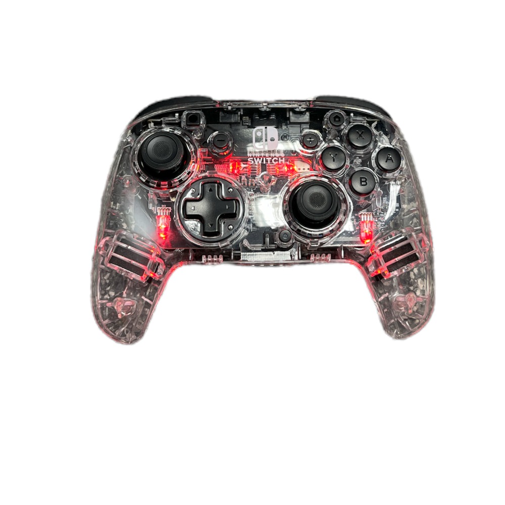 Pre-owned Nintendo Switch LED clear light up wired controller - Own4Less