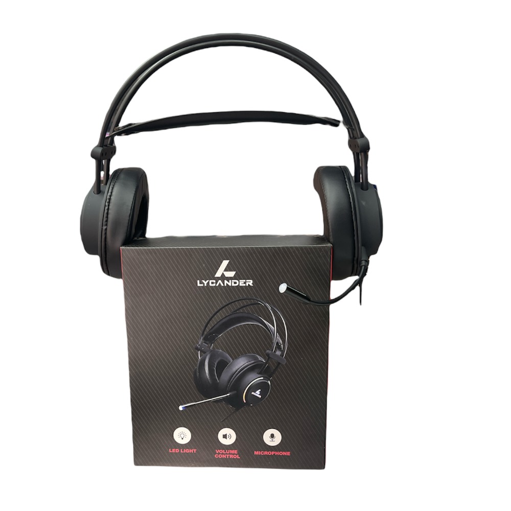 Pre-owned LYCANDER Gaming Headset with Microphone LED Light - - Own4Less