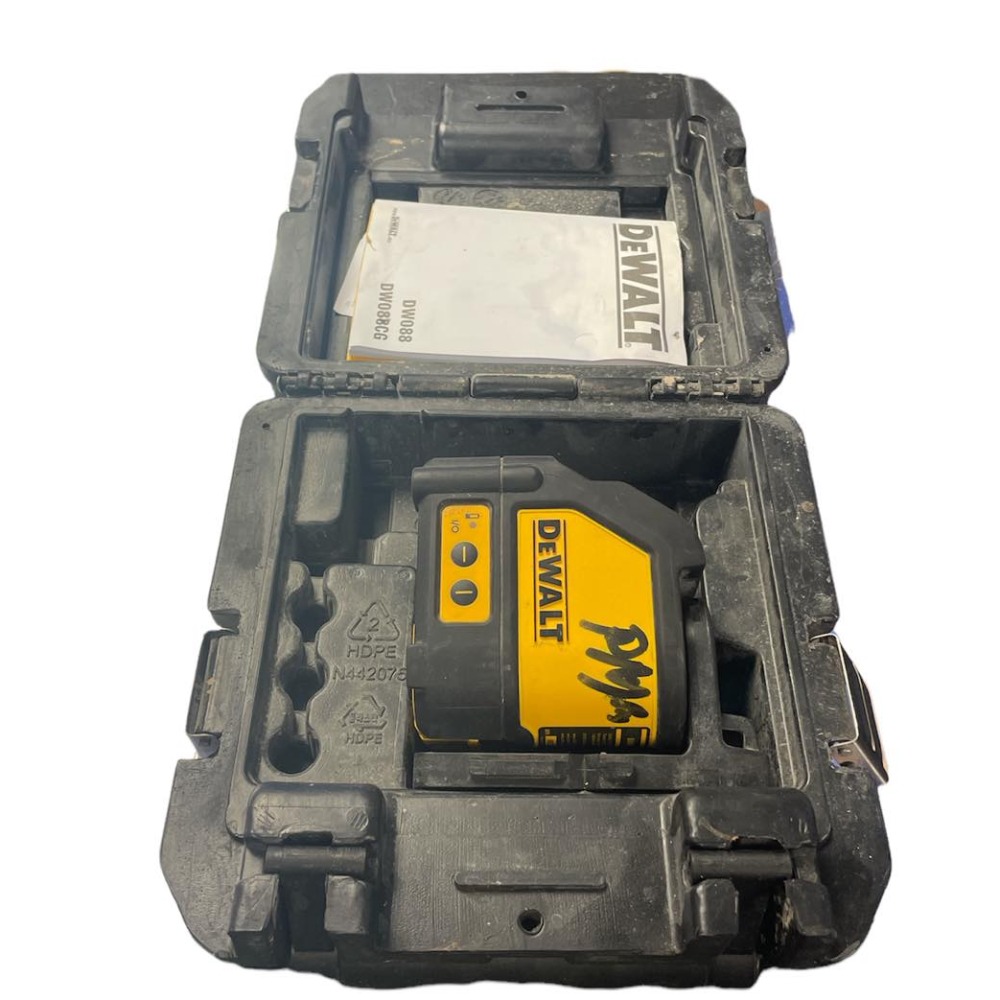 Pre-owned DeWalt DW088 Self Levelling Cross Line Laser Level Kit + Wall ...
