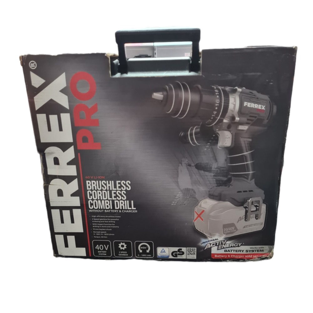 Pre-owned Ferrex Pro Cordless Combi Drill - Own4Less