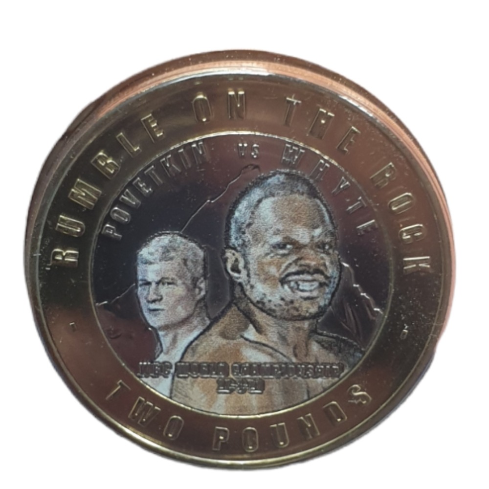 Rumble on the rock £2 Coloured coin - Own4Less