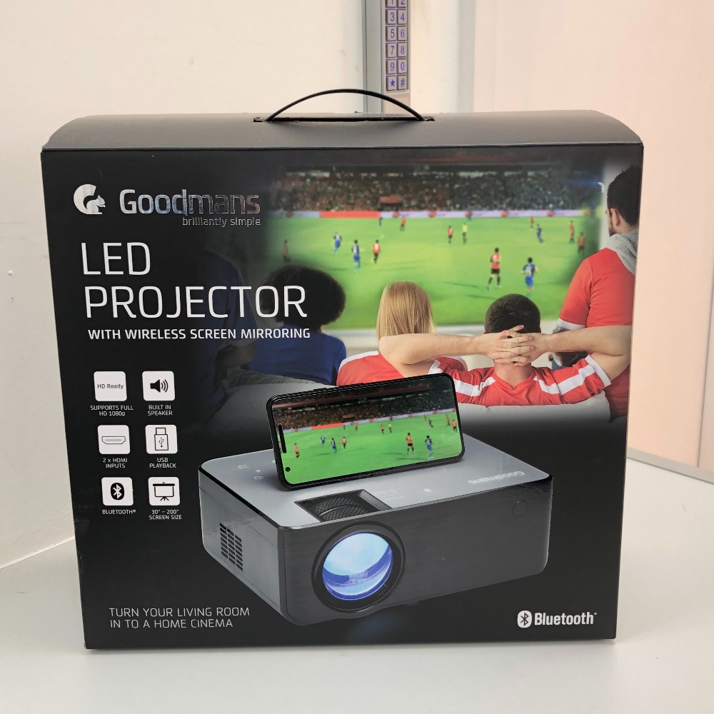 Pre-owned Goodmans Led Projector With Wireless Screen Mirroring - Own4Less