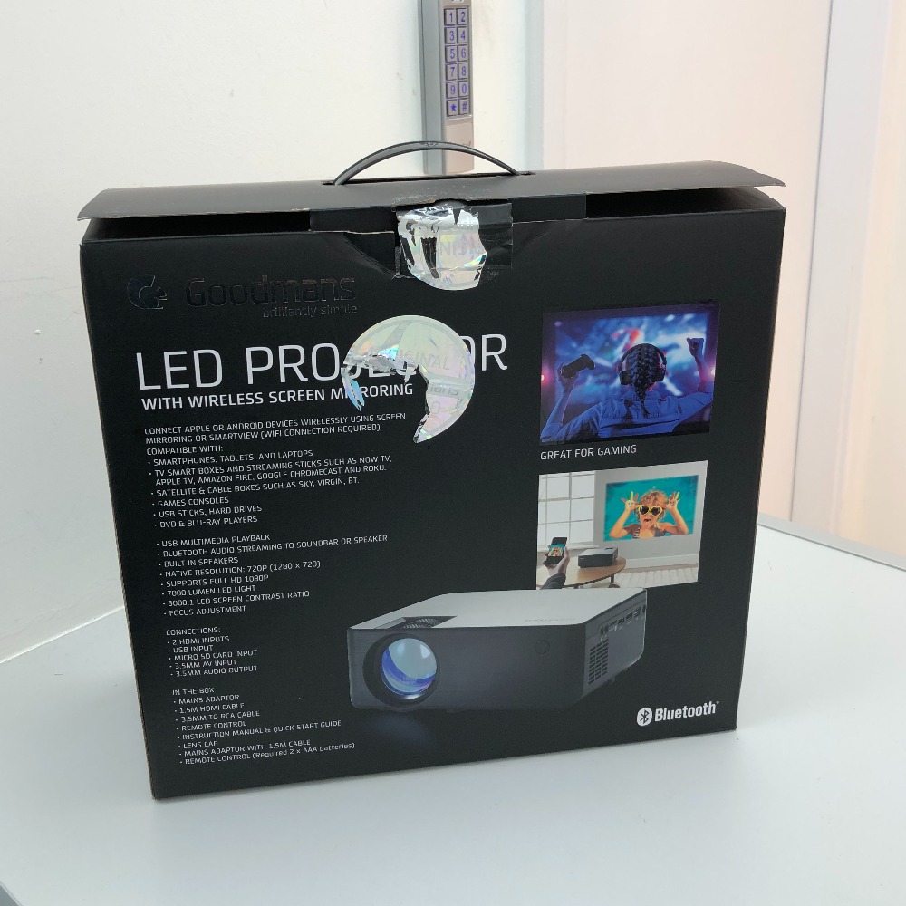 Pre-owned Goodmans Led Projector With Wireless Screen Mirroring - Own4Less