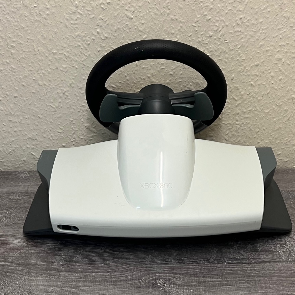 Pre-owned XBOX 360 WIRELESS RACING WHEEL WITH FORCE FEEDBACK - Own4Less