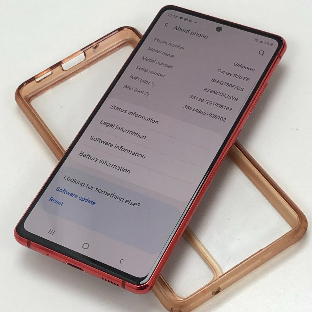 Pre-owned Samsung Galaxy S20FE Red 128GB Unlocked Dual - Sim - Own4Less